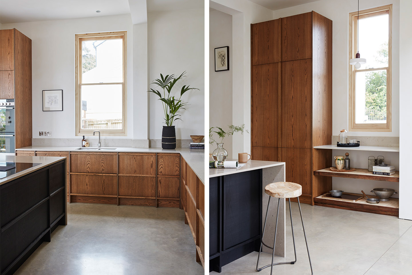 A bright and airy location house kitchen designed for versatility