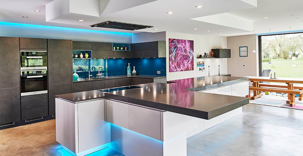 Kitchenology complete kitchen with Caesarstone quartz worktops