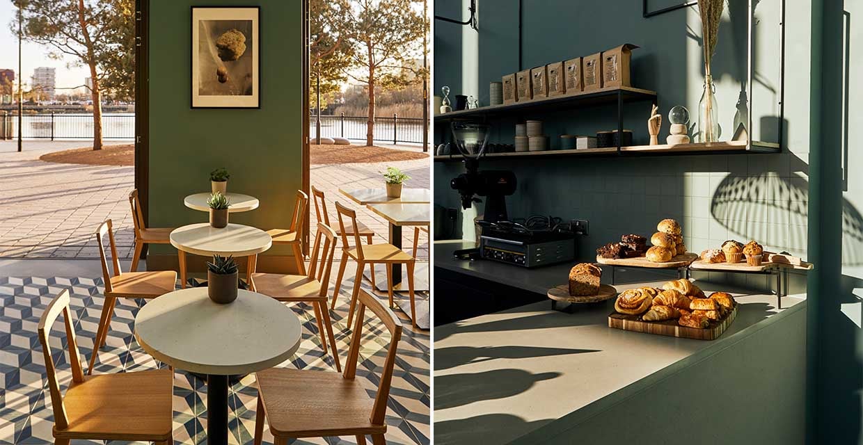 Caesarstone quartz surfaces chosen for Mouse Tail Coffee Stories